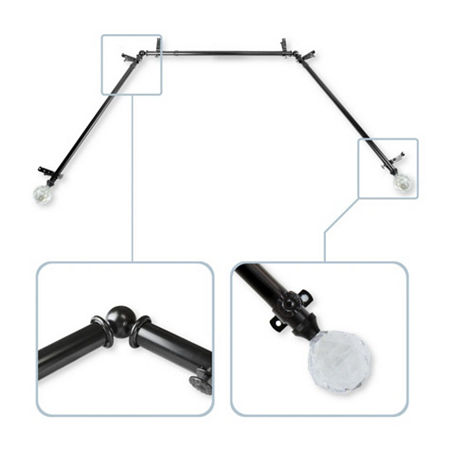 Click here for Rod Desyne Faceted Bay Window Rod  One Size  Black prices