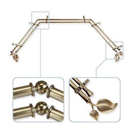 Click here for Rod Desyne Ivy Double Bay Window Rod  One Size  Br... prices