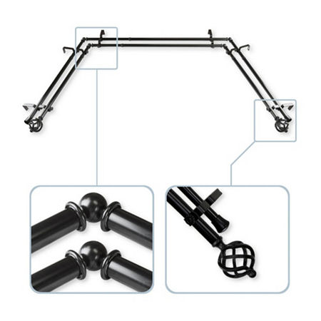 Click here for Rod Desyne Twist Double Bay Window Rod  One Size... prices