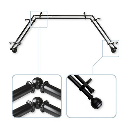 Click here for Rod Desyne Poise Double Bay Window Rod  One Size... prices