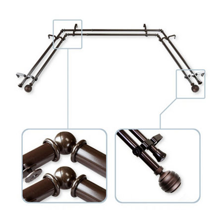 Click here for Rod Desyne Poise Double Bay Window Rod  One Size... prices