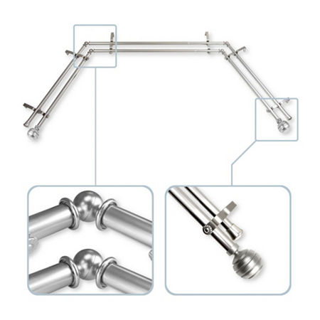 Click here for Rod Desyne Poise Double Bay Window Rod  One Size... prices