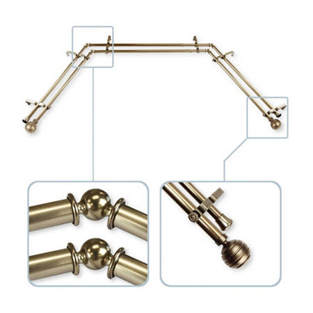 Click here for Rod Desyne Poise Double Bay Window Rod  One Size... prices