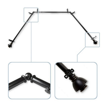 Click here for Rod Desyne Alma Bay Window Rod  One Size  Black prices