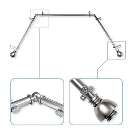 Click here for Rod Desyne Alma Bay Window Rod  One Size  Silver prices