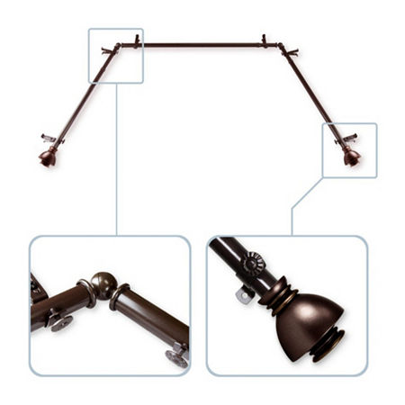 Click here for Rod Desyne Alma Bay Window Rod  One Size  Brown prices