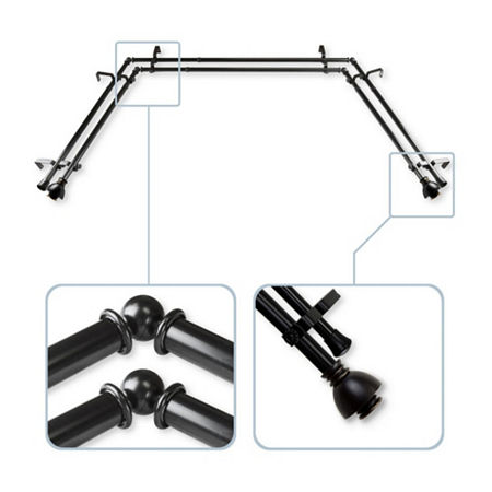 Click here for Rod Desyne Alma Double Bay Window Rod  One Size  B... prices