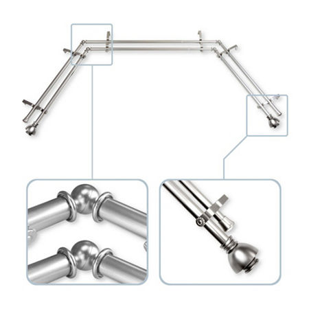 Click here for Rod Desyne Alma Double Bay Window Rod  One Size  S... prices