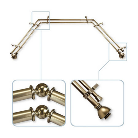 Click here for Rod Desyne Alma Double Bay Window Rod  One Size  B... prices