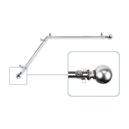 Click here for Rod Desyne Jordana Corner 13/16 IN Adjustable Curt... prices