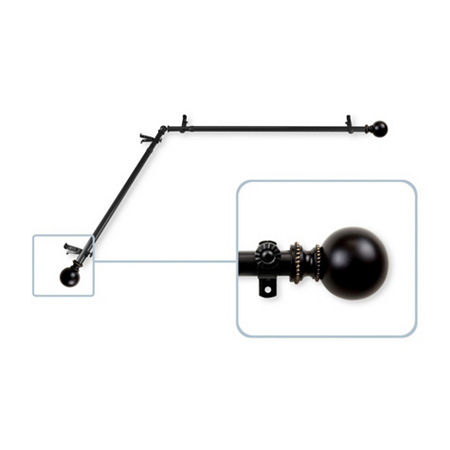 Click here for Rod Desyne Jordana Corner 13/16 IN Adjustable Curt... prices