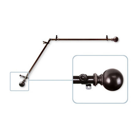 Click here for Rod Desyne Jordana Corner 13/16 IN Adjustable Curt... prices