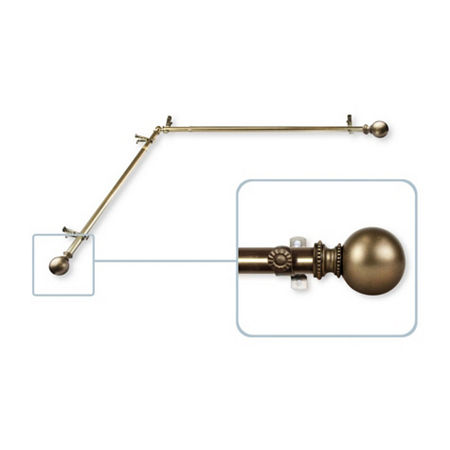 Click here for Rod Desyne Jordana Corner 13/16 IN Adjustable Curt... prices