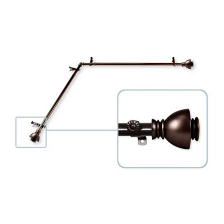 Click here for Rod Desyne Alma Corner 13/16 IN Adjustable Curtain... prices