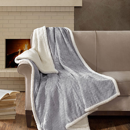 Click here for Madison Park Elma Embossed Plush Throw  60 x 70 -... prices