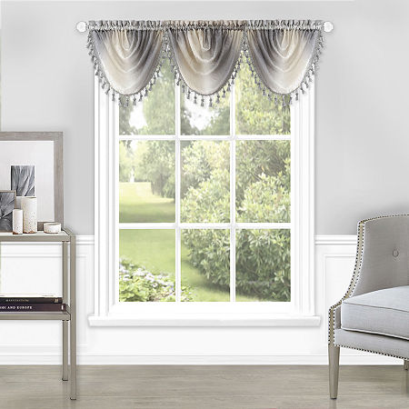 Click here for Achim Ombre Rod Pocket Waterfall Valance  One Size... prices