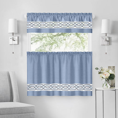 Click here for Achim Paige 3-pc. Rod Pocket Window Tier  One Size... prices