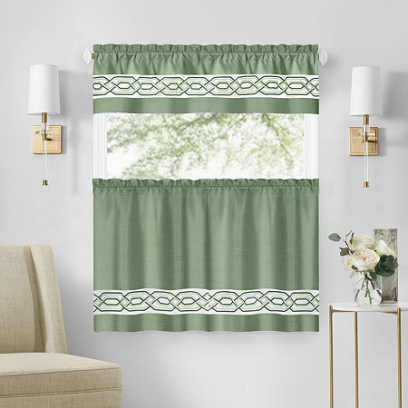 Click here for Achim Paige 3-pc. Rod Pocket Window Tier  One Size... prices