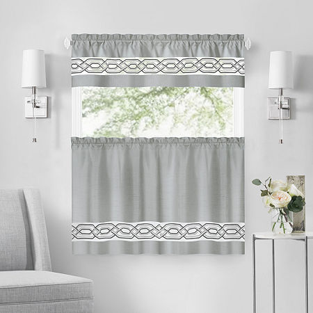 Click here for Achim Paige 3-pc. Rod Pocket Window Tier  One Size... prices