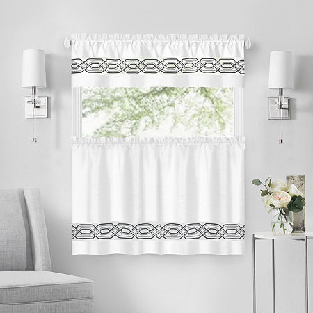 Click here for Achim Paige 3-pc. Rod Pocket Window Tier  One Size... prices