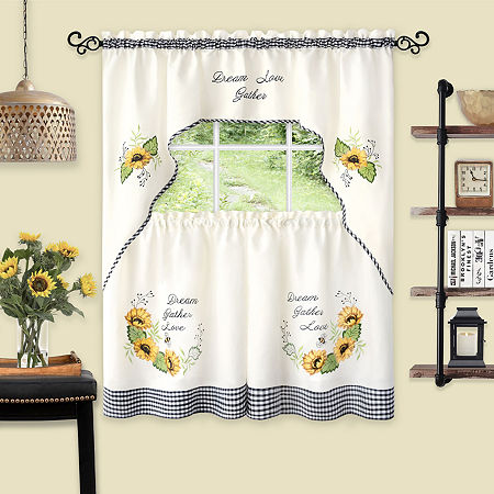 Click here for Achim Sunflower 3-pc. Rod Pocket Window Tier  One... prices