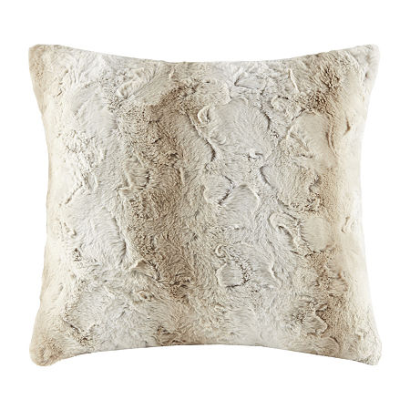 Madison Park Zuri Faux-Fur Decorative Pillow  20 x 20 - Sand