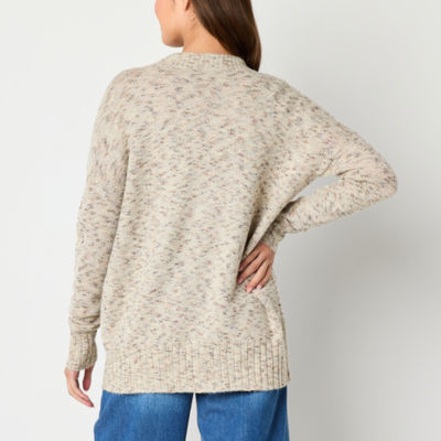 a.n.a Womens Long Sleeve Button Open Front Cardigan - JCPenney