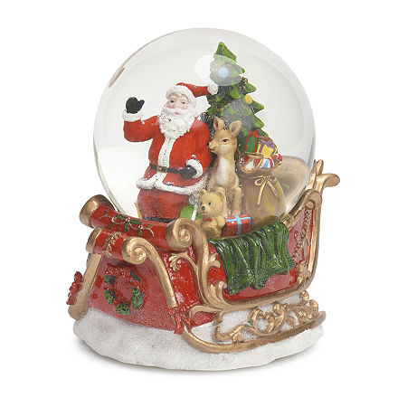 Click here for Roman 6.7in Musical Led Swirl Dome Santa Plays Mus... prices