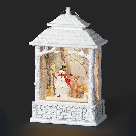 Click here for Roman 10.5in Led Swirl Snowy Lantern Christmas Tab... prices