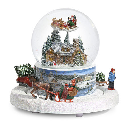 Click here for Roman 6in Musical Dome Log Cabin Plays Music Chris... prices
