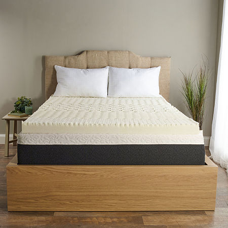 Isotonic 5 Zone 3 Memory Foam Mattress Topper  Twin - Light Beige