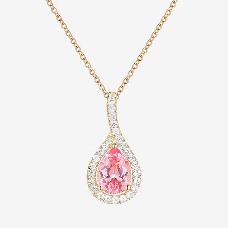 Click here for Womens Lab Created Pink Sapphire 14K Gold Over Sil... prices