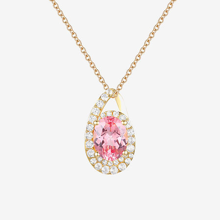 Click here for Womens Lab Created Pink Sapphire 14K Gold Over Sil... prices