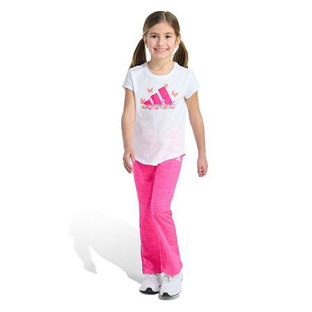 Click here for adidas Little Girls 2-pc. Pant Set  6  White prices