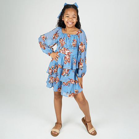 Click here for Rare Editions Big Kid Girls Long Sleeve Puffed Sle... prices