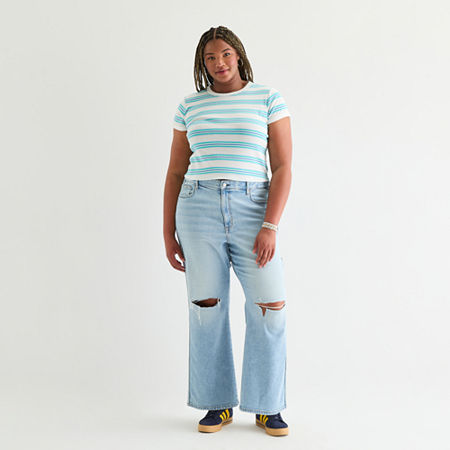 Click here for Arizona Juniors Plus Curvy Womens High Rise Straig... prices