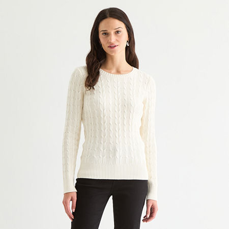 Click here for St. Johns Bay Womens Crew Neck Long Sleeve Pullove... prices
