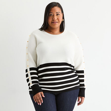 Click here for Liz Claiborne Plus Womens Crew Neck Long Sleeve St... prices