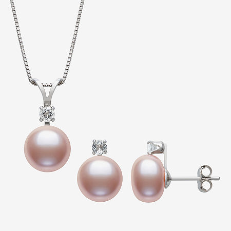 Click here for Womens Pink Cultured Freshwater Pearl Sterling Sil... prices