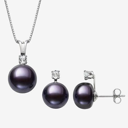 Click here for Womens Black Cultured Freshwater Pearl Sterling Si... prices