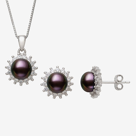Click here for Womens Black Cultured Freshwater Pearl Sterling Si... prices