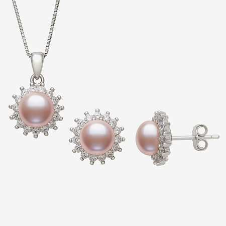 Click here for Womens Pink Cultured Freshwater Pearl Sterling Sil... prices