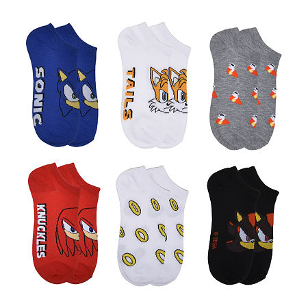 Click here for Little & Big Kid Boys 6 Pair Sonic the Hedgehog No... prices