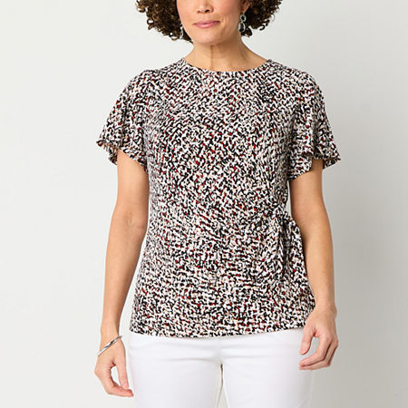 Click here for Liz Claiborne Womens Round Neck Short Sleeve Blous... prices