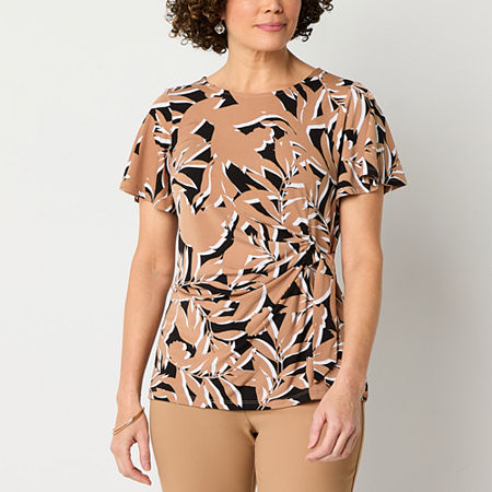 Click here for Liz Claiborne Womens Round Neck Short Sleeve Blous... prices