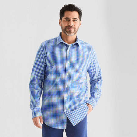 Click here for St. Johns Bay Poplin Mens Long Sleeve Fitted Sleev... prices