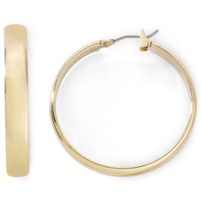 Monet® Gold-Tone Medium Hoop Earrings, Color: Gold - JCPenney