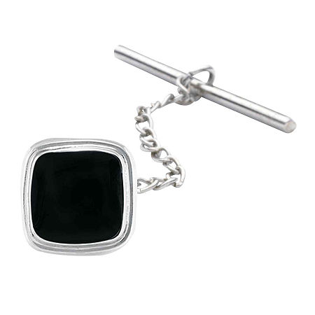 Click here for Cushion Shaped Tie Tack  One Size  Gray prices