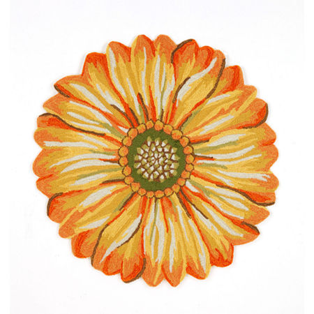 Click here for Liora Manne Frontporch Sunflower Round Area Rug prices