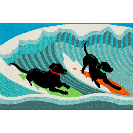 Click here for Liora Manne Front Porch Indoor/Outdoor Surfing Dog... prices
